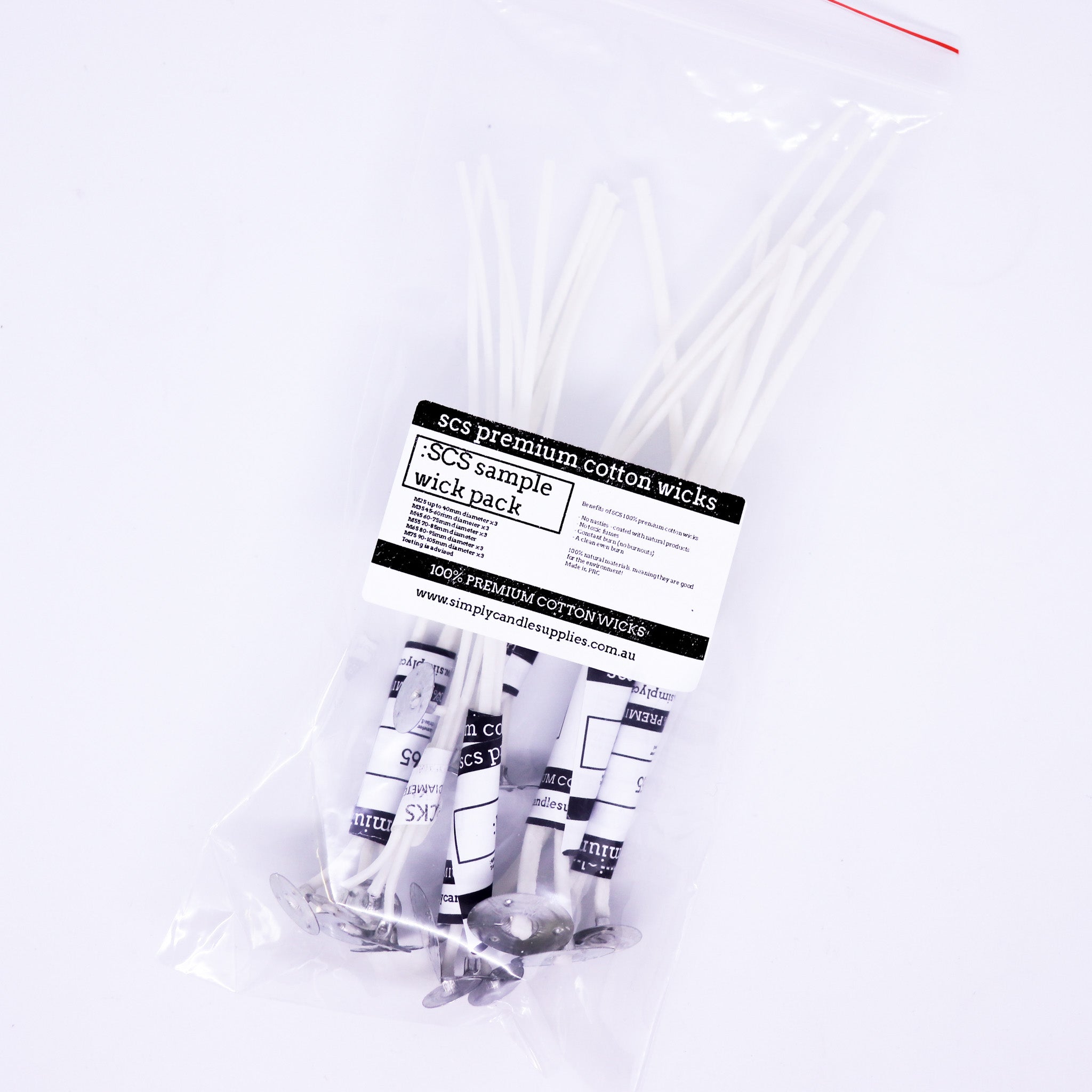 100% Cotton Wicks - Sample Pack | Wickii Wholesale Candle & Body Care Supplies